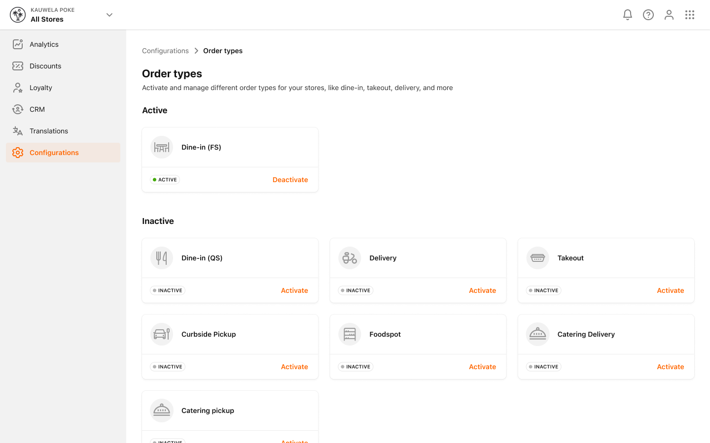 How to manage Brand Order Types? – PAR Ordering Knowledge Base