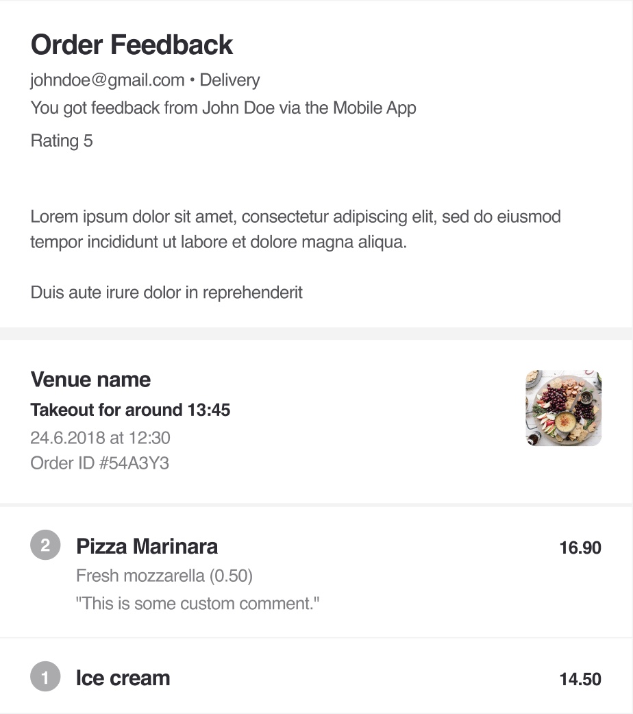 Feedback Emails - Forwarding – PAR Ordering Knowledge Base