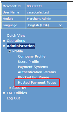 Creating Hosted Payment Page for FAC – PAR Ordering Knowledge Base
