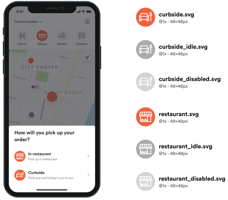 Mobile: Icons – PAR MENU Knowledge Base