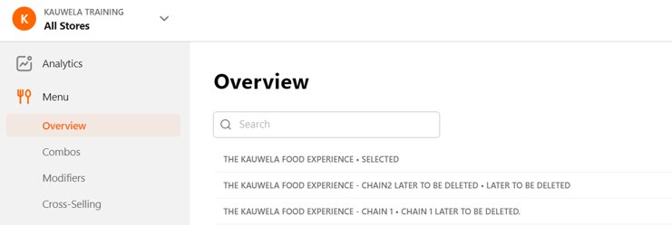 Multi-Chains Menu transition to Brand Menu Guide – PAR MENU Knowledge Base
